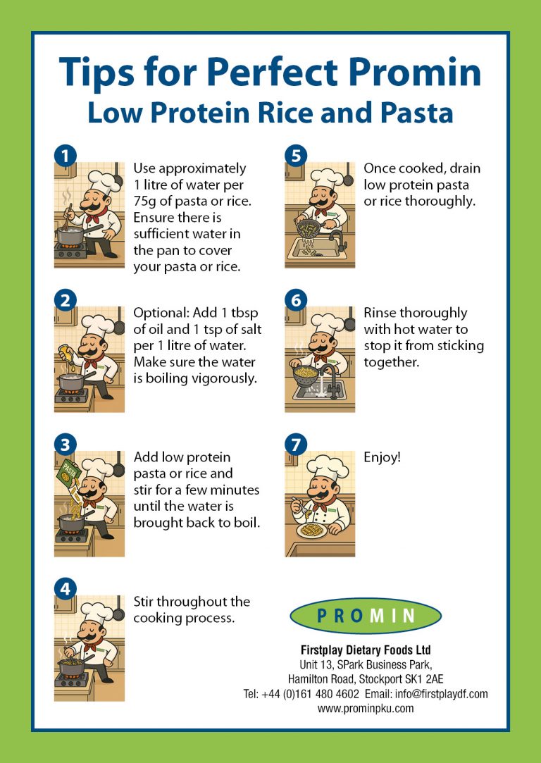 Tips for Promin low protein pasta & rice cooking