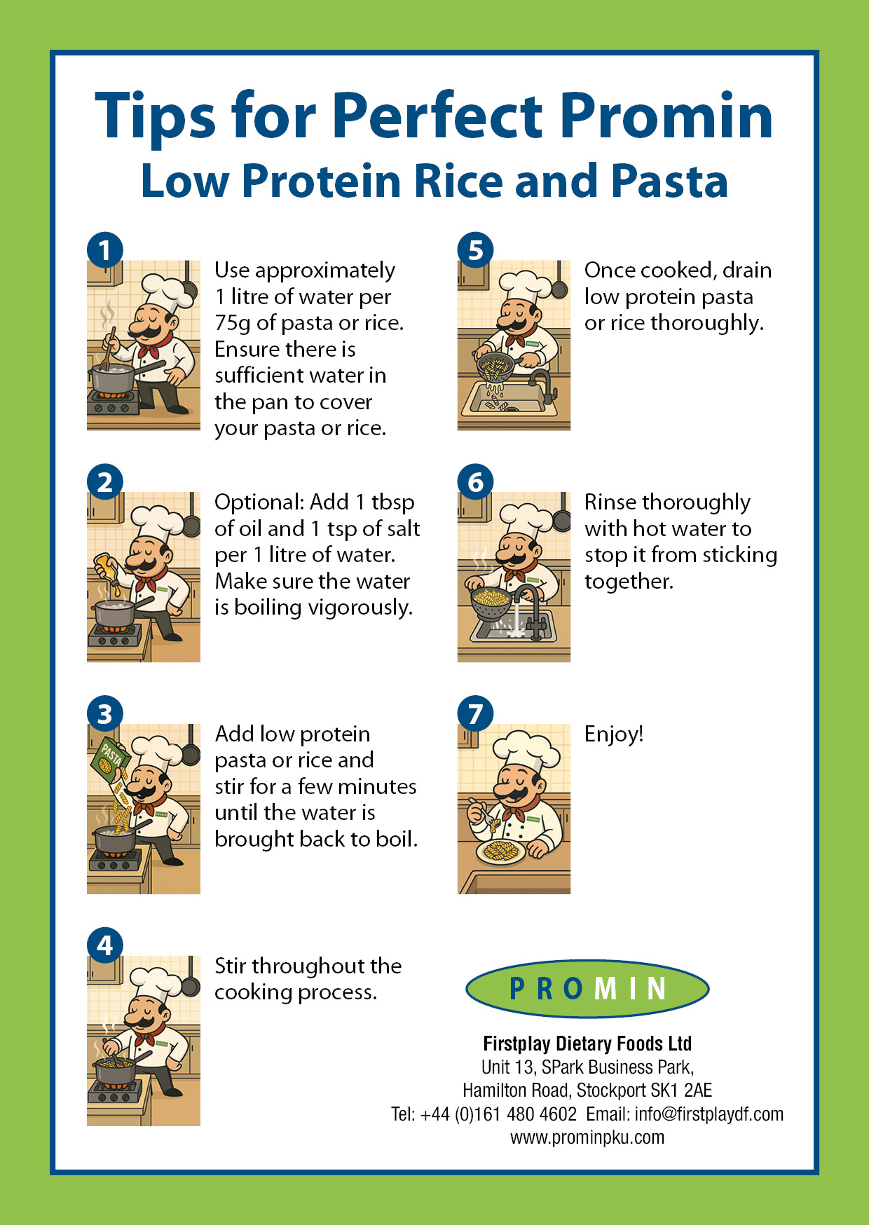 Tips for Promin low protein pasta & rice cooking
